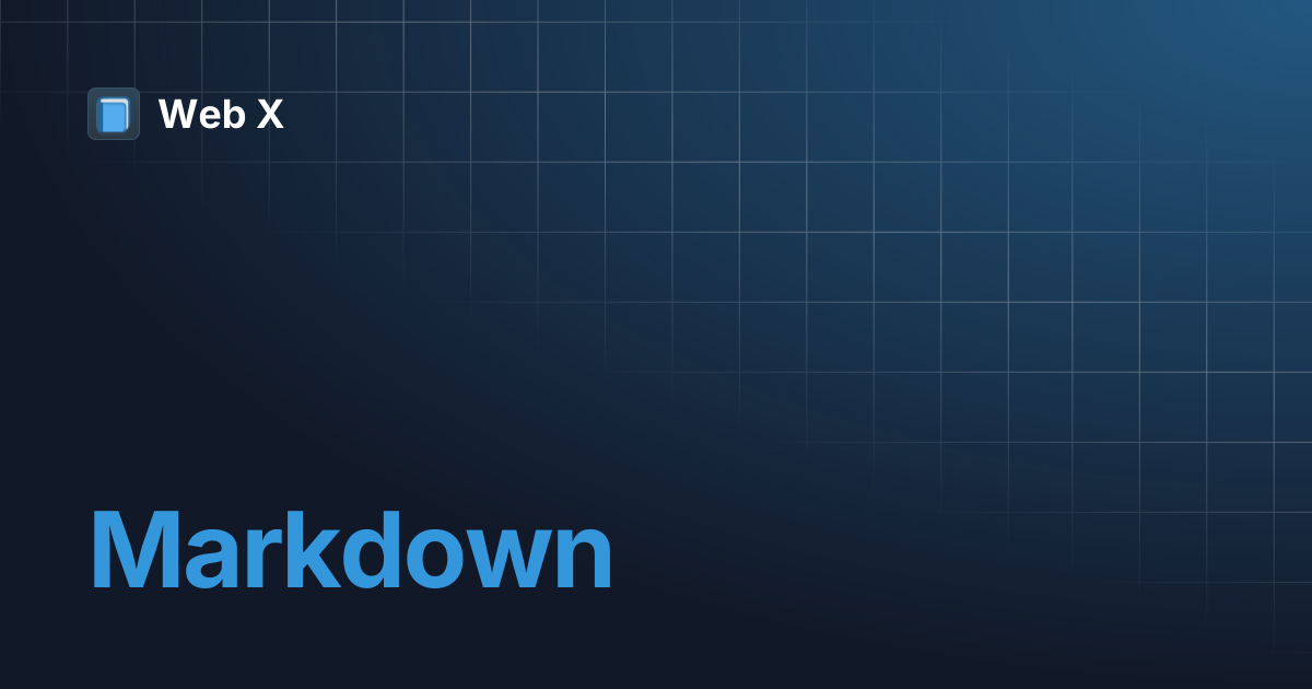 Markdown X
